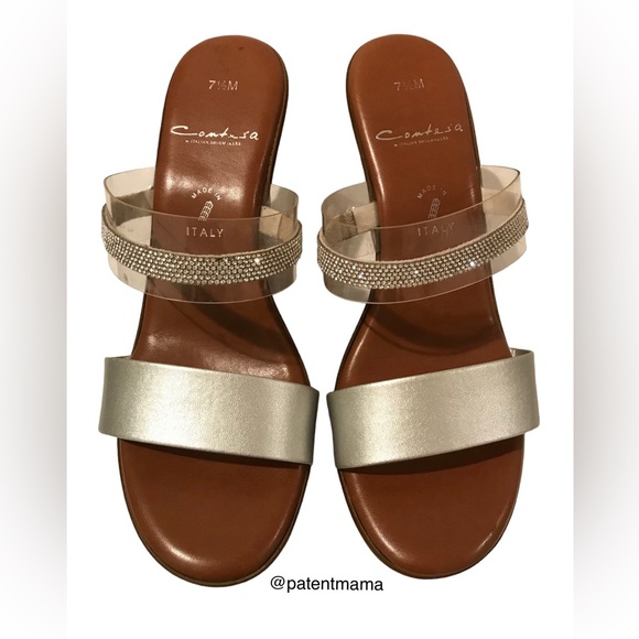 Contesa | Shoes | Contesa Italian Shoe Makers Slip On Sandals Size 75m ...